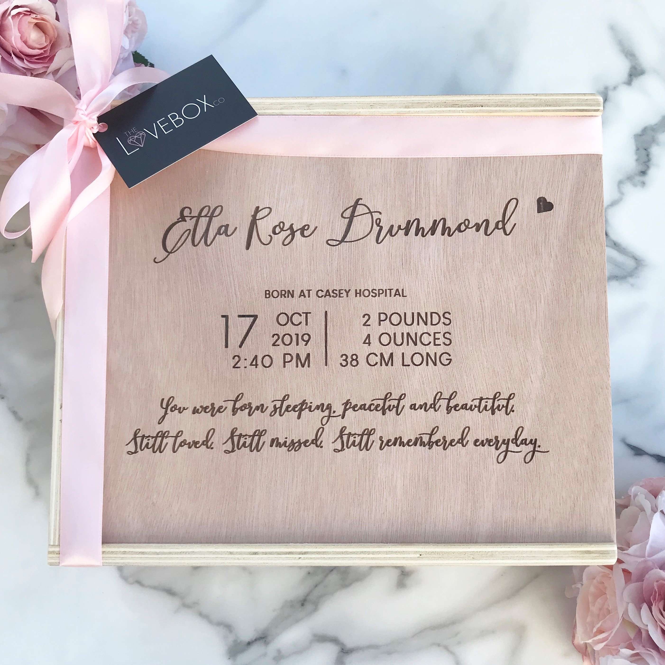 Baby Angel Personalised Keepsake Box – The Lovebox Co